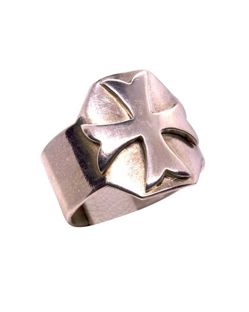 chevalière croix templière ouverte - bijoux templiers - L'or du temple